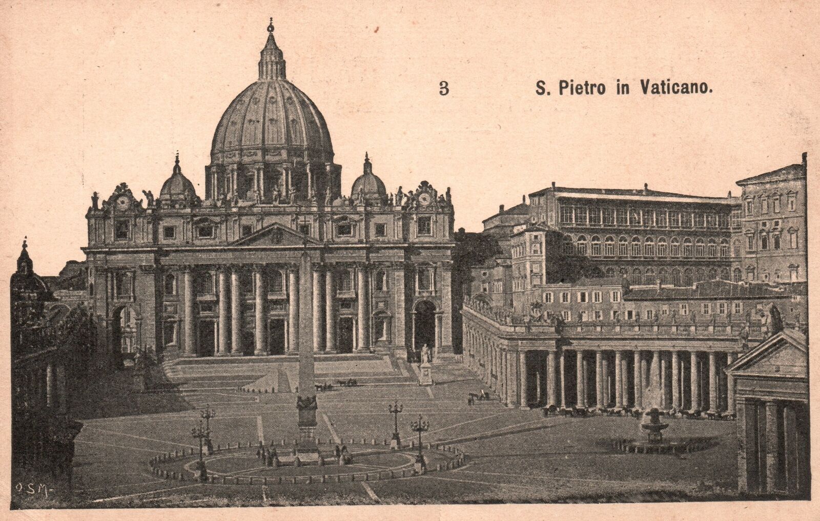 Vintage Postcard S. Pietro In Vaticano St. Peter's Basilica Vatican ...