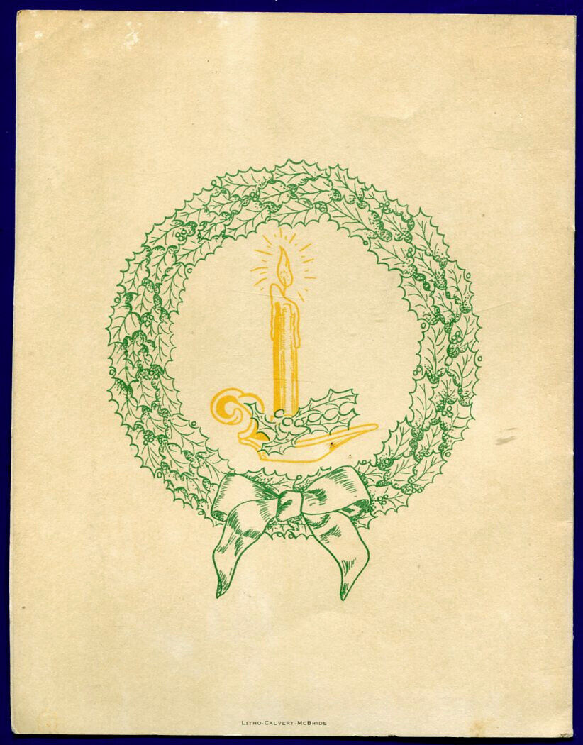 1957 US Army Hospital Christmas Dinner Menu Fort Chaffee Arkansas ...