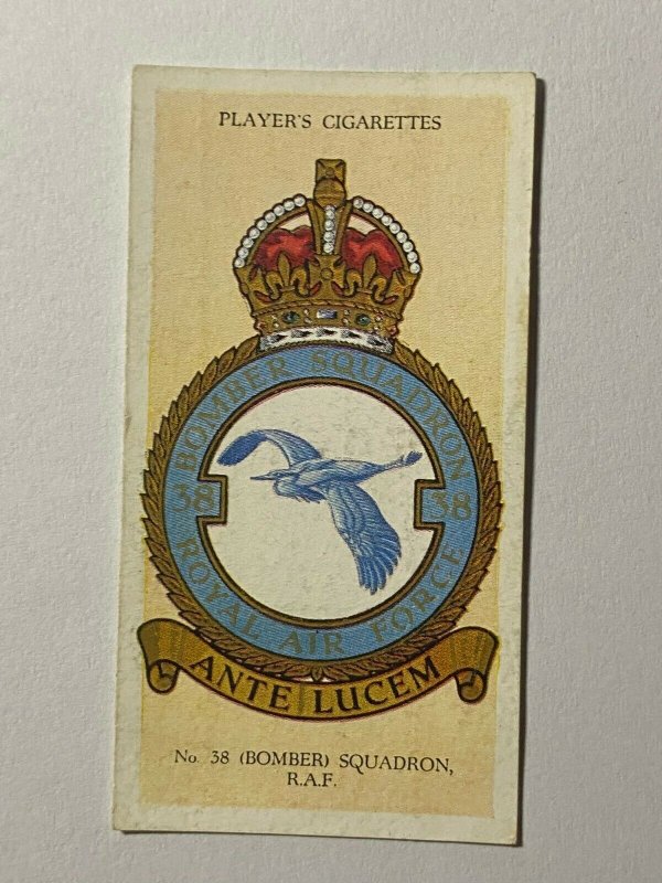Cigarette Card - Players RAF Badges #26 38 Bomber Squadron (Uu15 ...