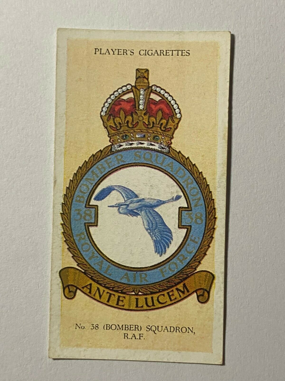 Cigarette Card - Players RAF Badges #26 38 Bomber Squadron (Uu15 ...
