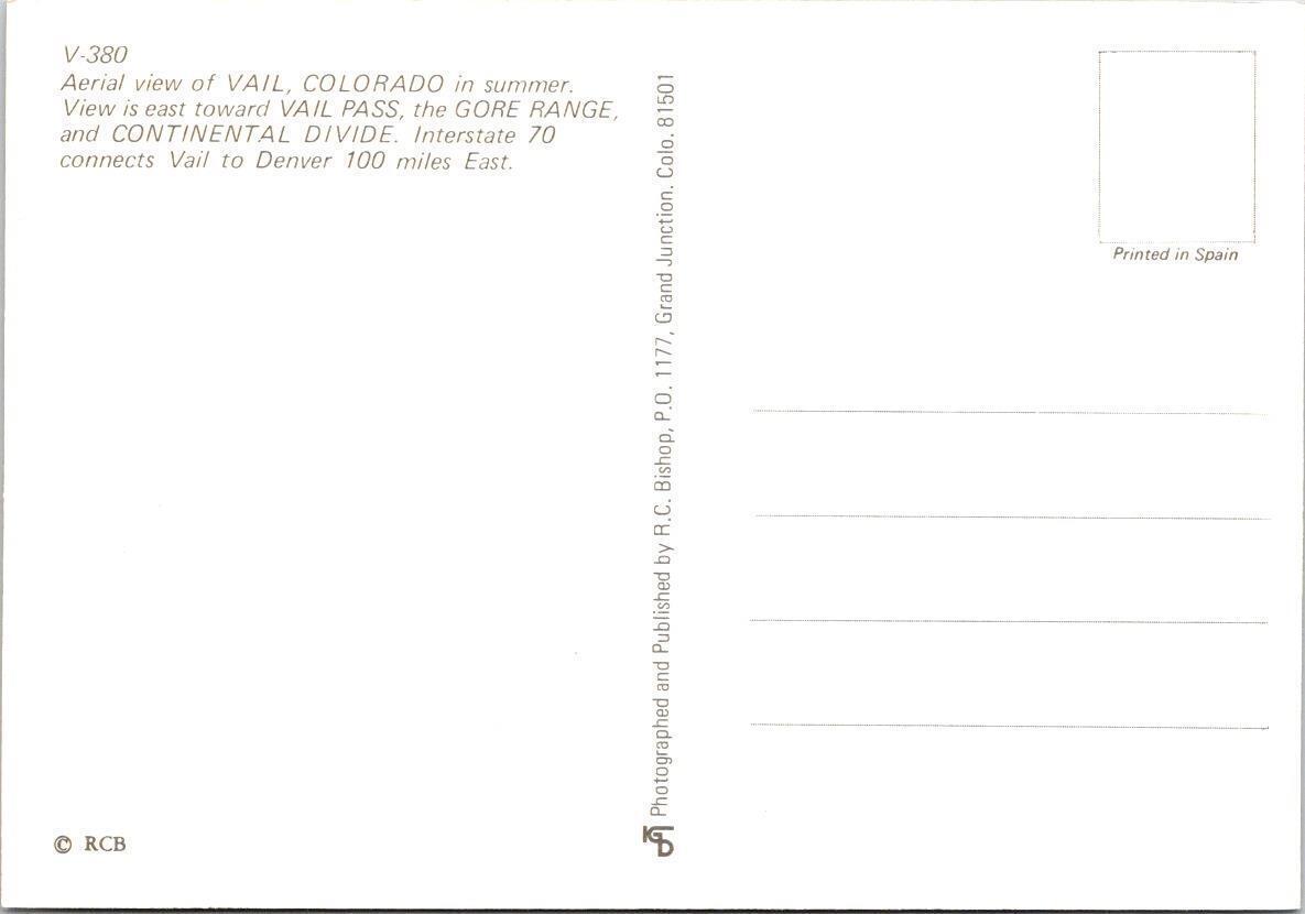 2~4X6 Postcards Vail, CO Colorado CITY AERIAL VIEW & GONDOLA II View ...