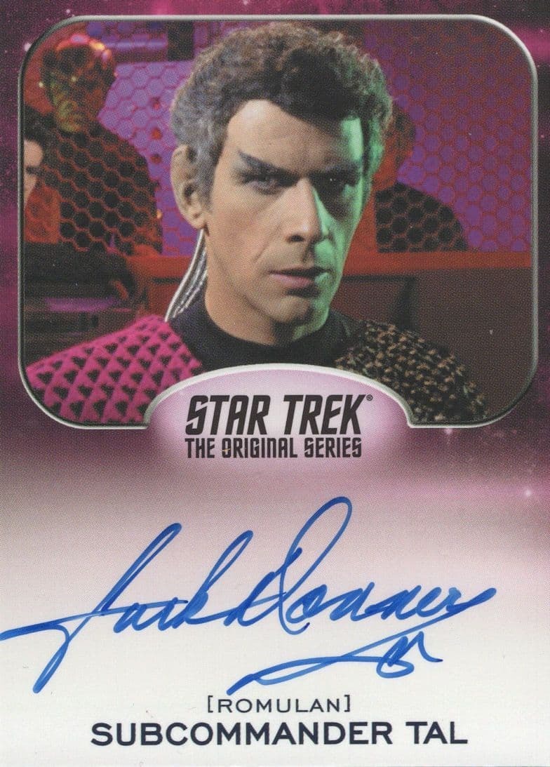 Jack Donner Star Trek The Original Series Signed Autograph Card ...