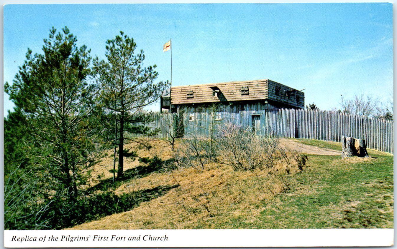 Replica of the Pilgrims' First Fort & Church, Plimoth Plantation ...