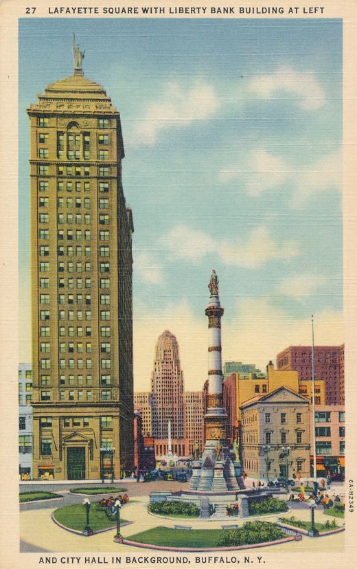 Lafayette Square, Buffalo NY, New York - Liberty Bank and City Hall ...