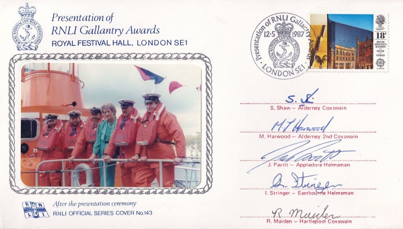 RNLI Lifeboat Gallantry Awards Ship 5x Hand Signed Rare FDC | Topics ...