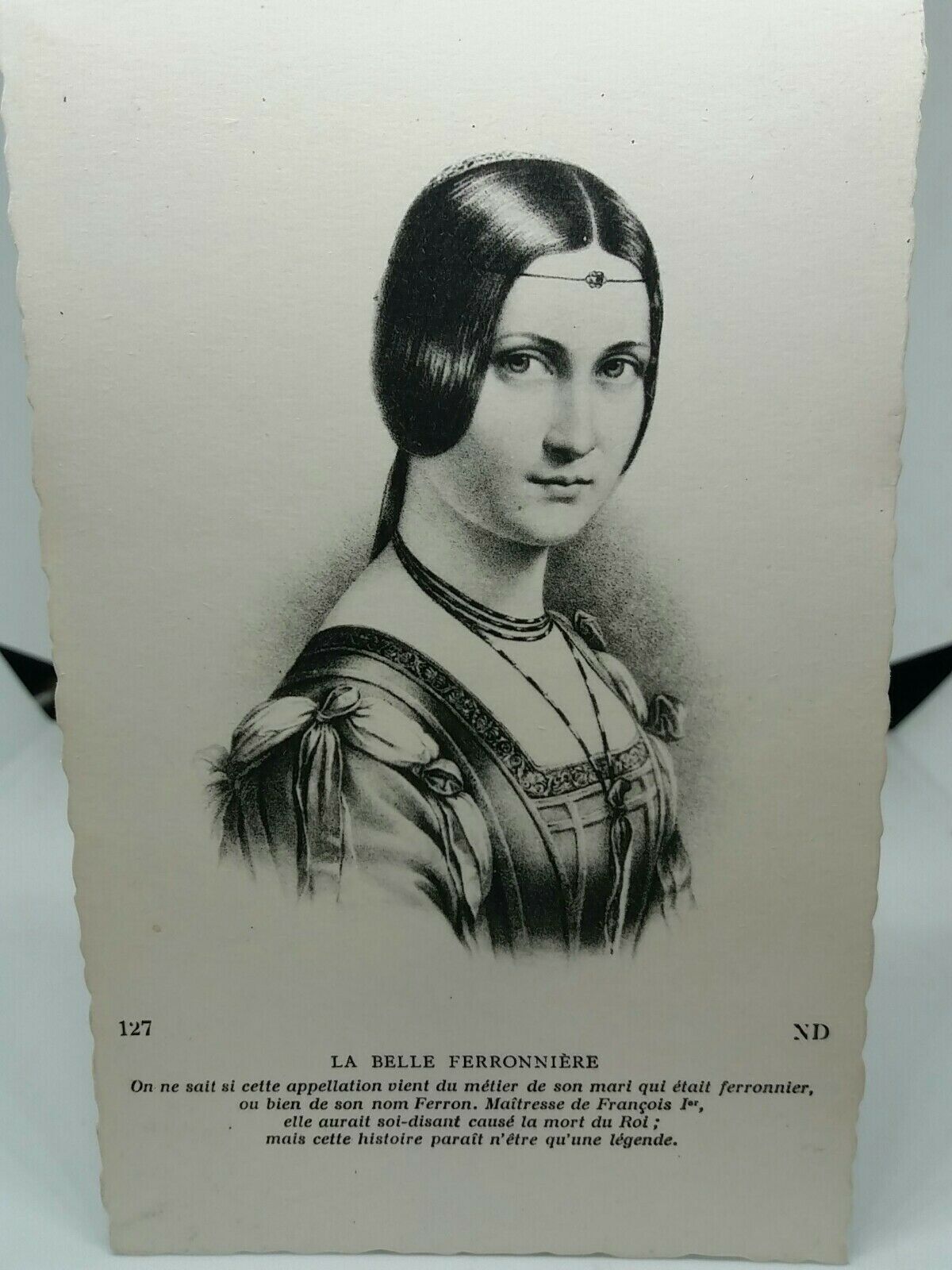 La Belle Ferronière Vintage French Art Portrait Postcard Leonardo da ...