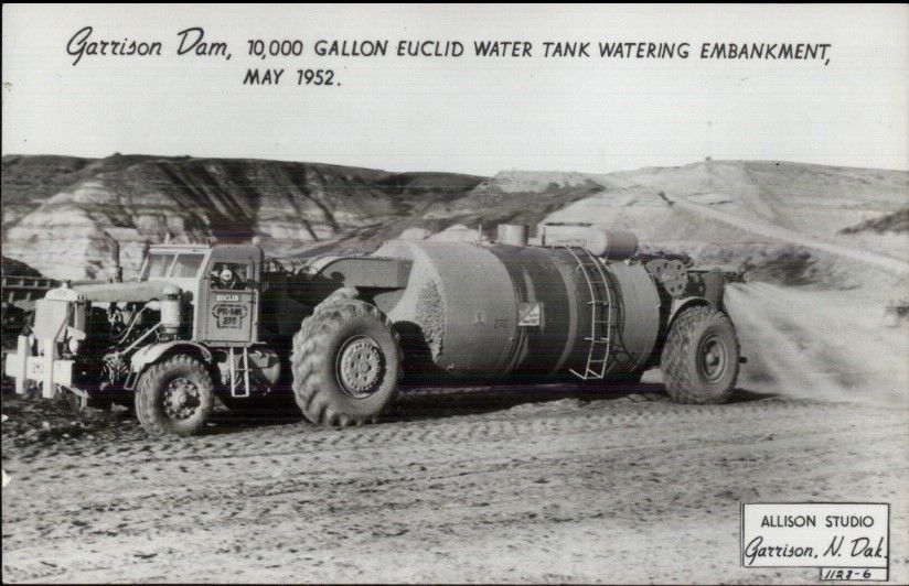 Garrison Dam ND Construction 10K Gallon Euclid Water Tank Truck RPPC ...