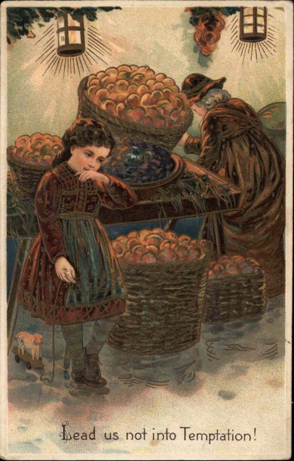 PFB Serie 8415 Little Girl Temptation Christianity Bible Verse c1910 ...