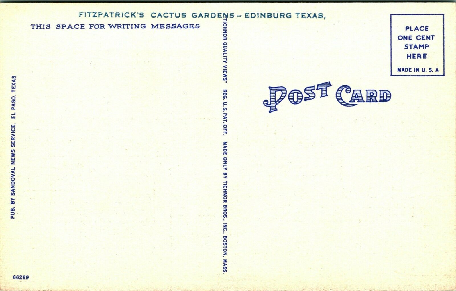 Sotol and Prickly Pear Cactus Fitzpatrick Cactus Gardens UNP Linen ...