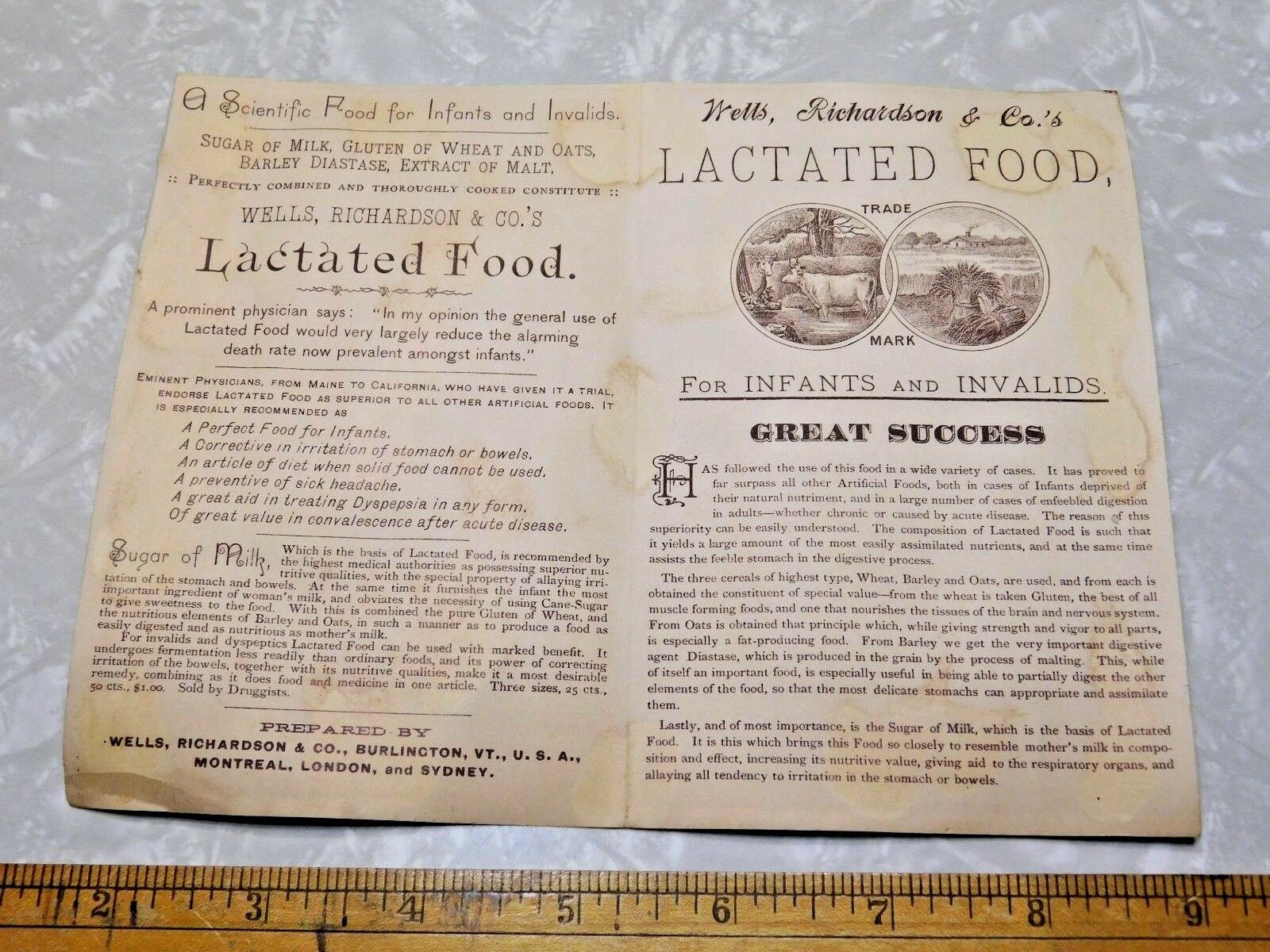 1880s Wells, Richardson & Co, Lactated Food, Lovely Fairy Butterflies ...