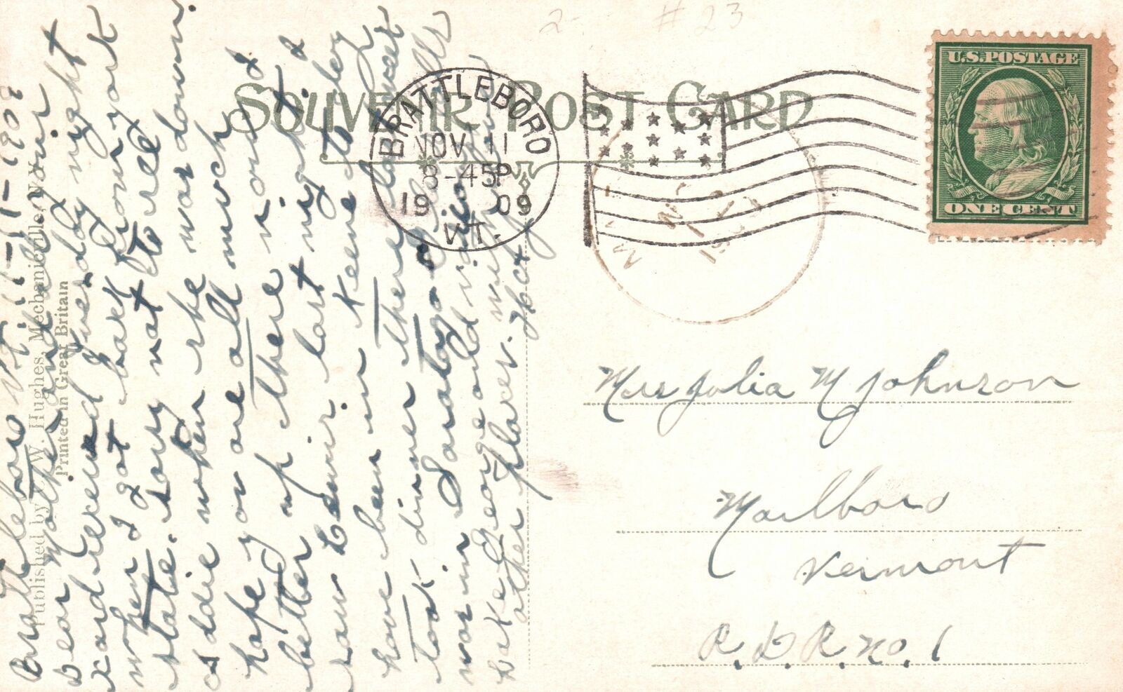 Vintage Postcard 1909 Hamilton House And Hills Block Greenwich New York ...