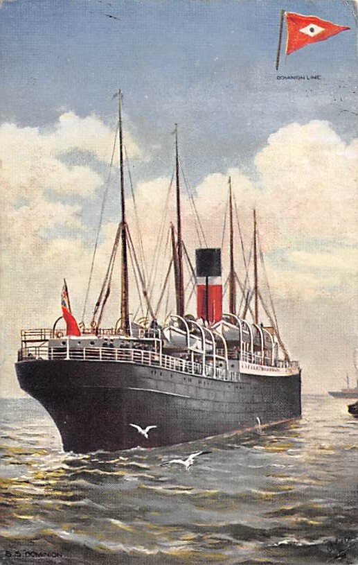 SS Dominion Dominion Line Ship 1910 | Topics - Other, Postcard ...