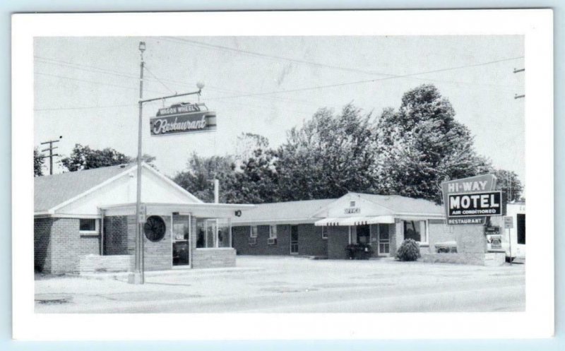 HOXIE, Arkansas AR~ Roadside HI-WAY MOTEL Wagon Wheel Restaurant c1950s ...