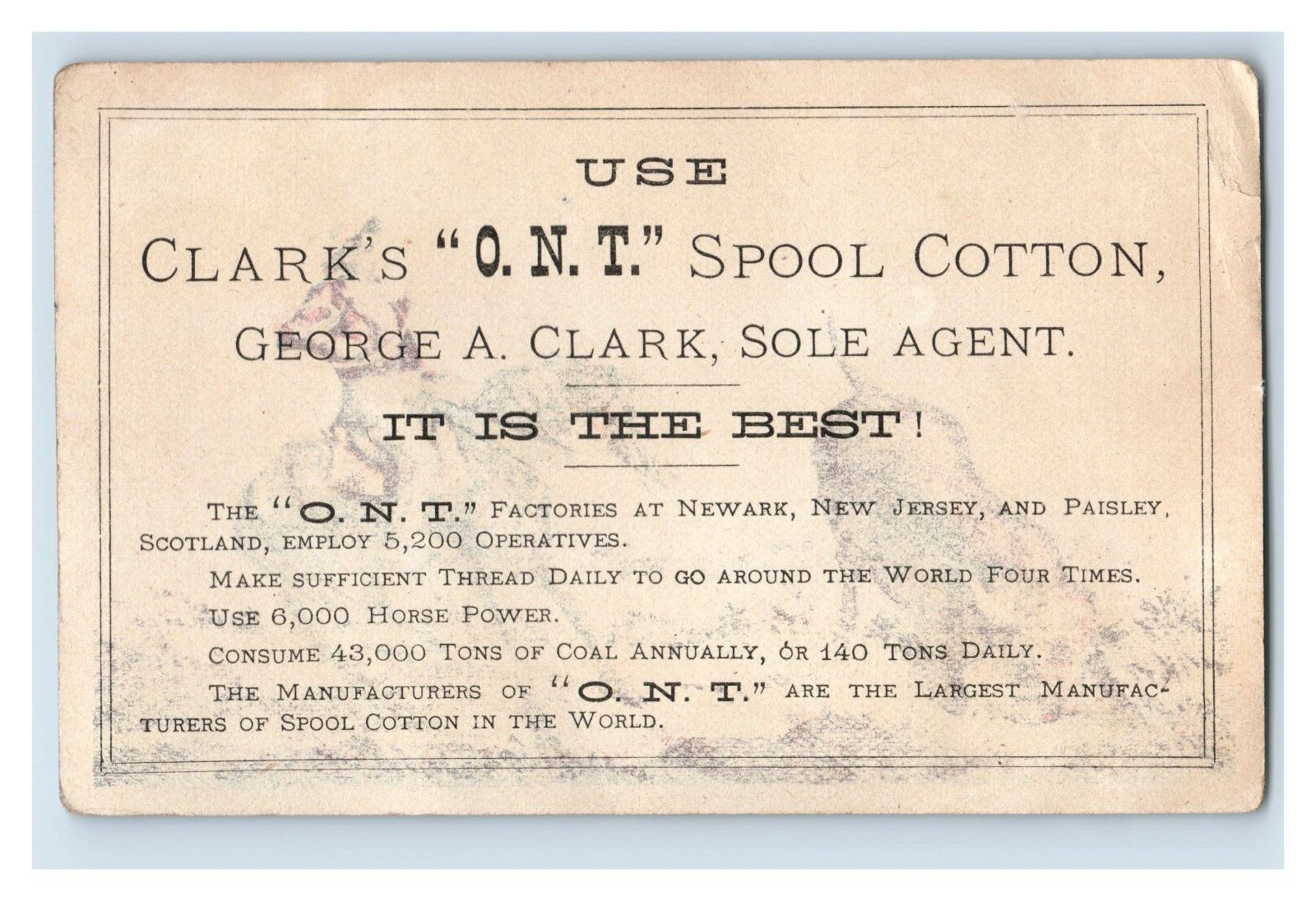 1880s Clark's ONT Spool Cotton Horse Cowboy Lasso Bull P139 | Ephemera ...