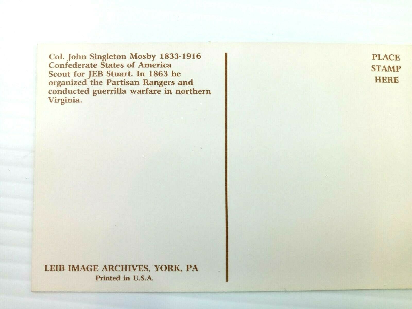 Vintage Postcard Civil War Col. John Singleton Mosby | Other / Unsorted ...
