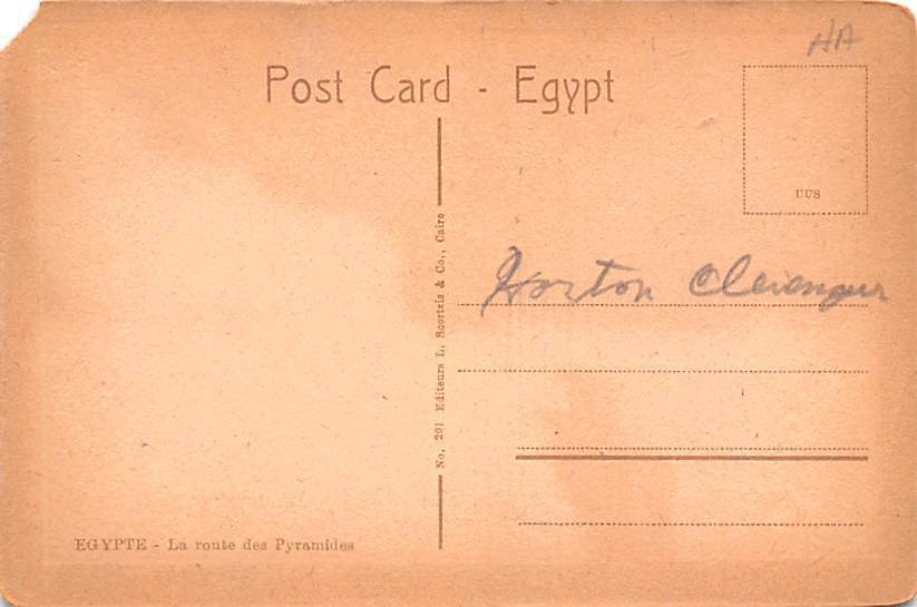 The Road to the Pyramids Egypt, Egypte, Africa Writing on back | Africa ...