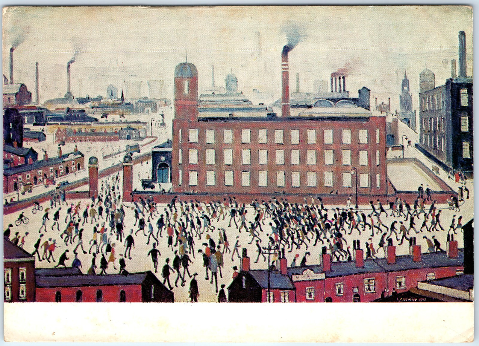 c1965 Manchester UK Industrial Scene Factory Workers L.S Lowry ...
