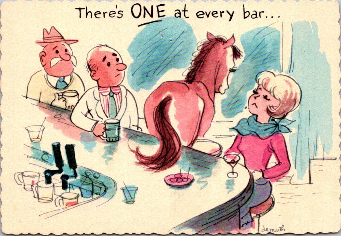 Humour People and Horse At Bar There's One At Every Bar | Topics ...