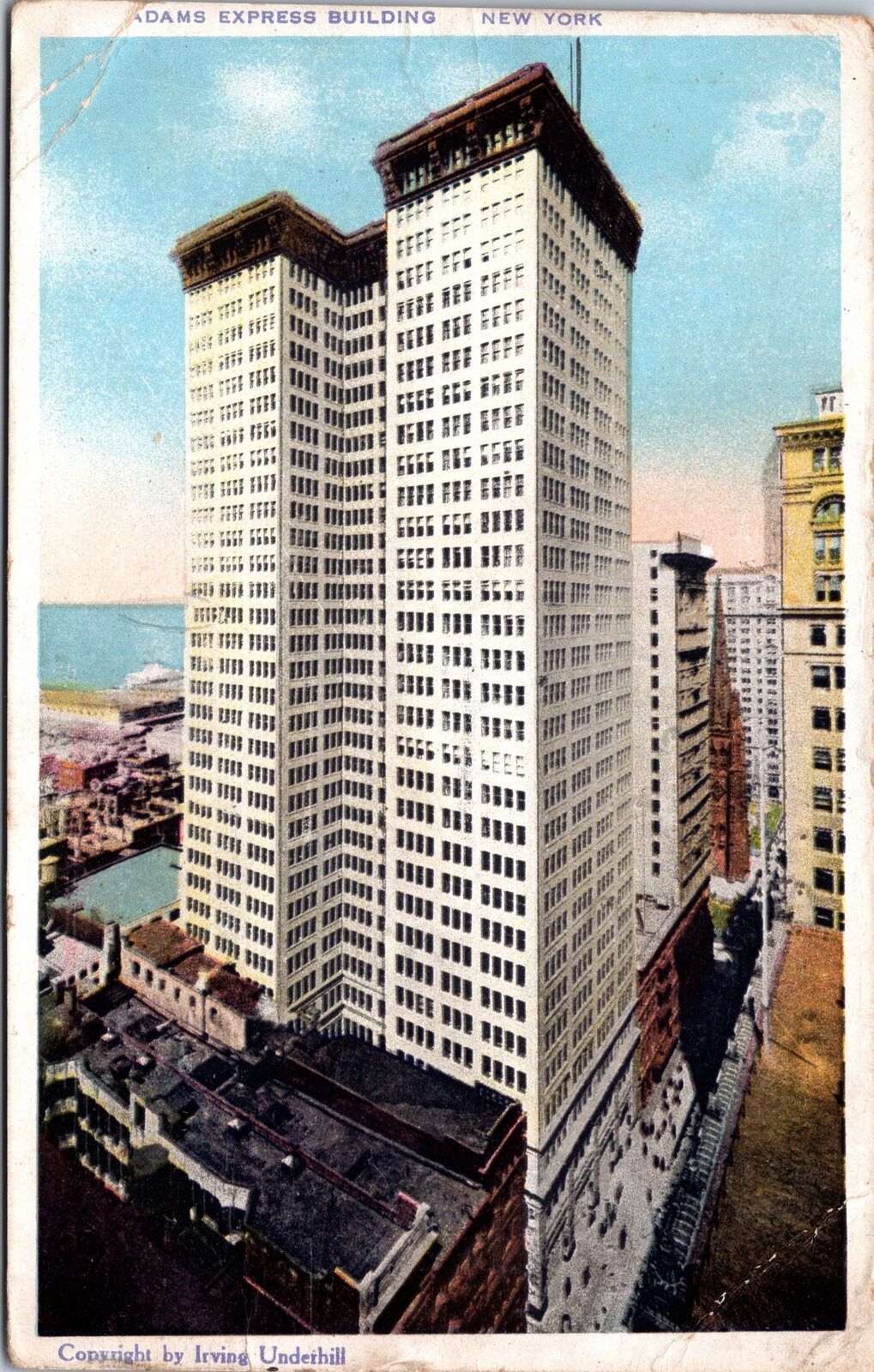 Vintage Postcard Adams Express Building NYC - Soldier's Mail? Boston ...