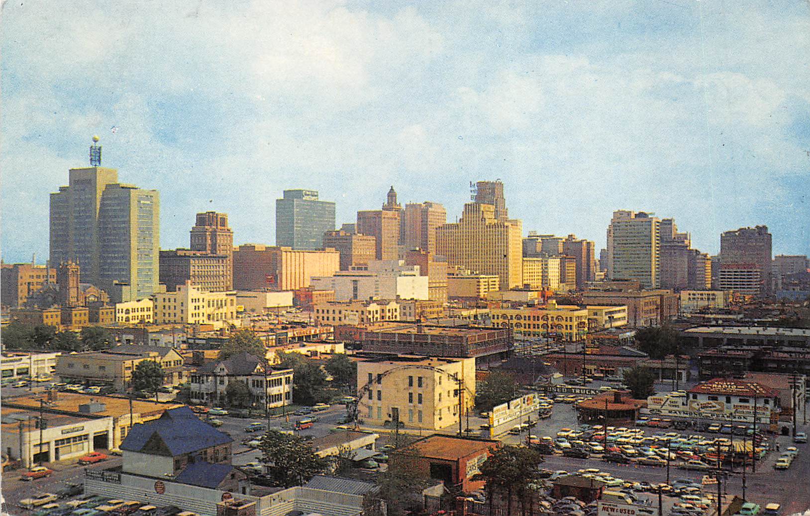 Houston Texas 1961 Postcard Houston Skyline | United States - Texas ...