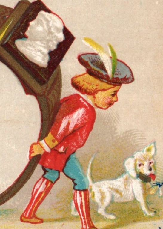 1880s Perlmutter The Hatter Victorian Trade Card Colonial Men Big Ring ...