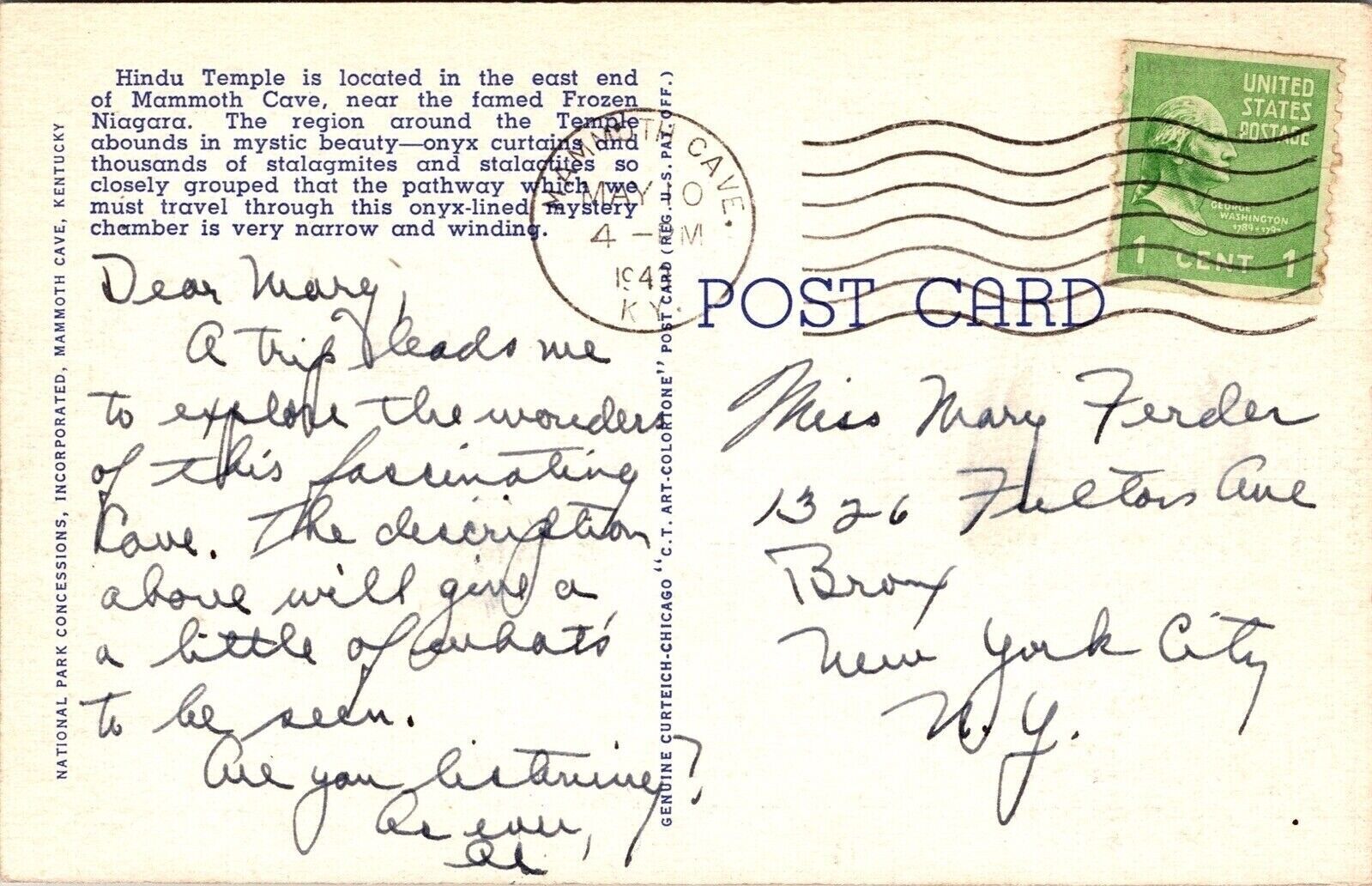 Hindu Temple Onyx Temple Mammoth Cave Kentucky Frozen Niagara Cave ...