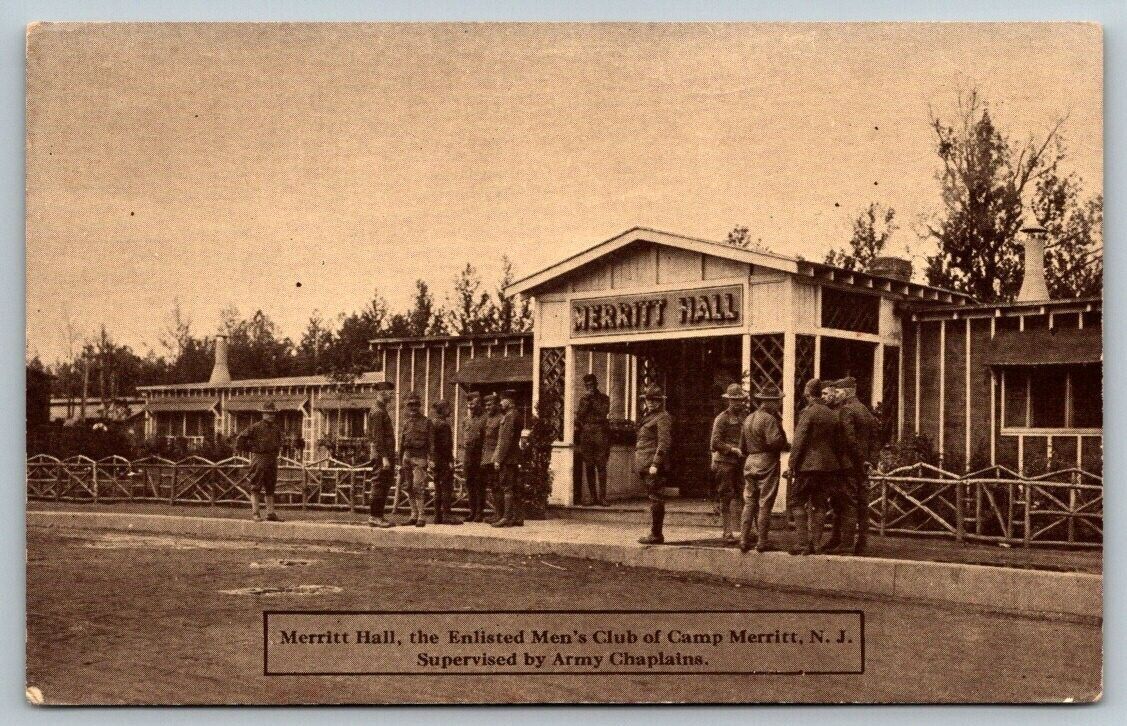 1917 Camp Merritt New Jersey Enlisted Men's Club Postcard | Europe ...