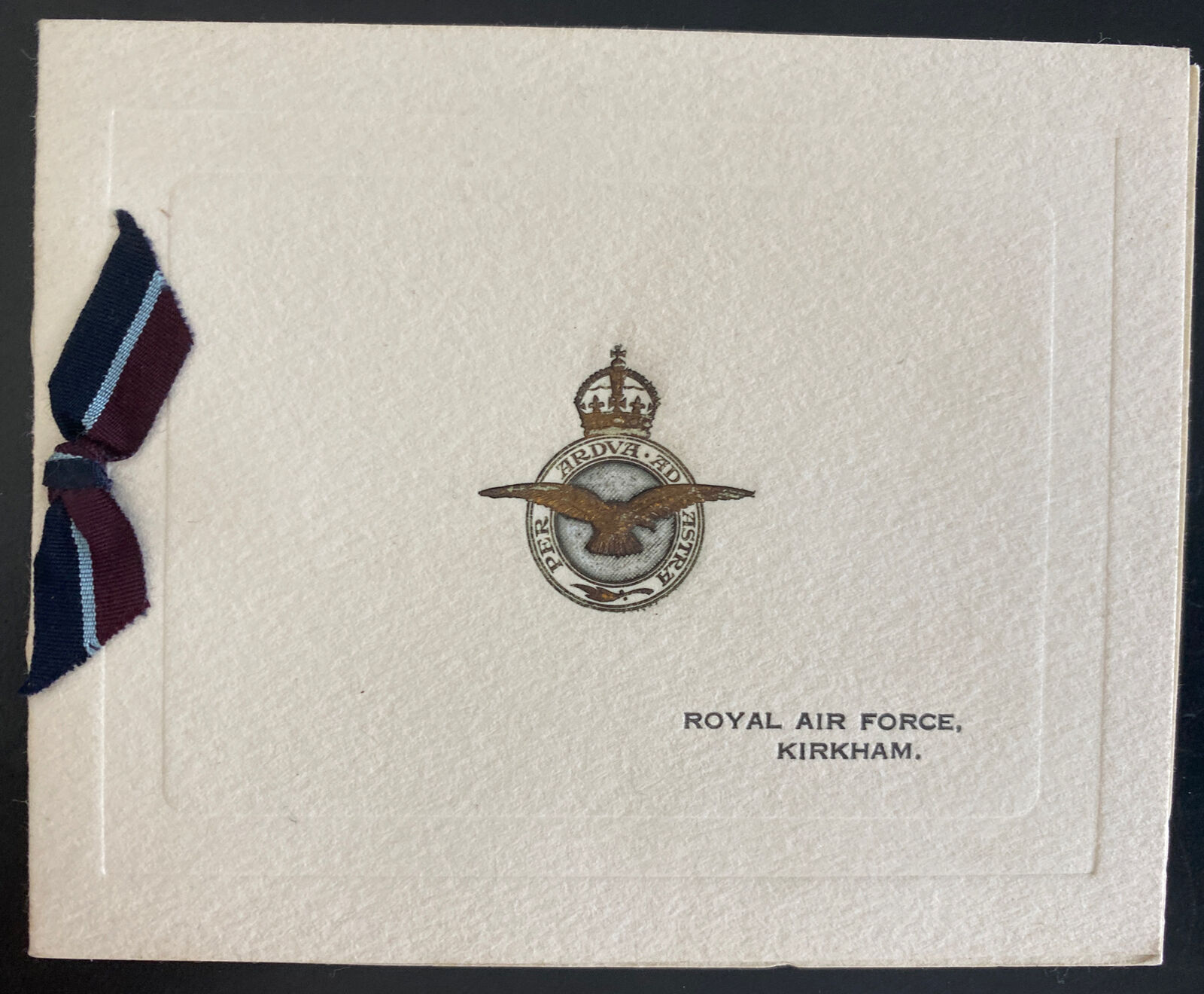 England Royal Air Force Christmas New Year Wishes Card Military RAF ...