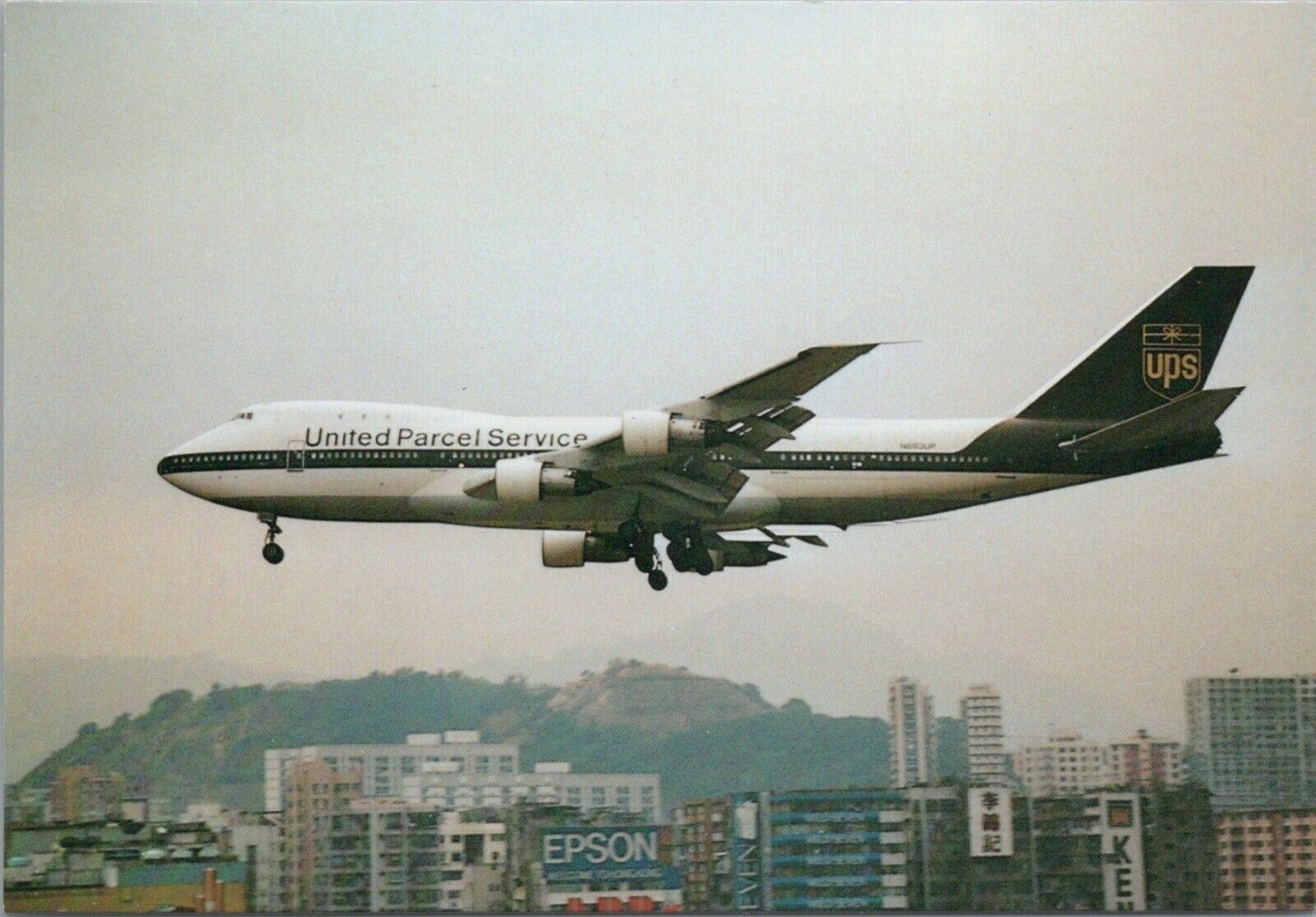 Aviation Postcard - Boeing B747-121F Flying over Hong Kong in 1995 ...