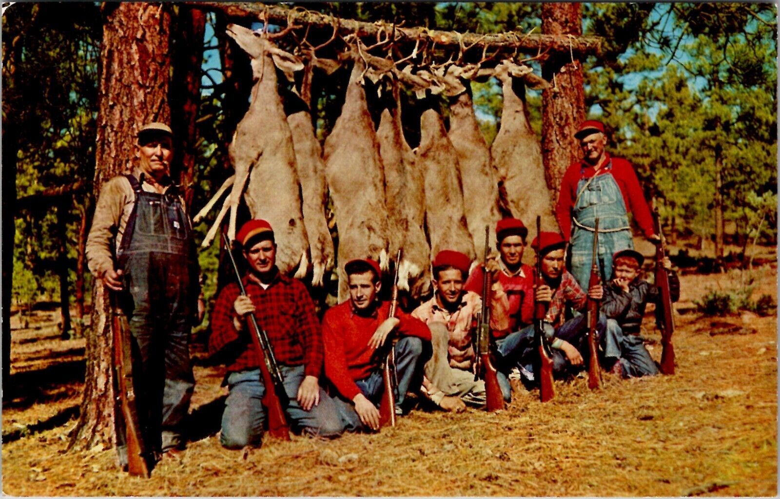 New Mexico Hunting in the Southwest Men with Dead Deer Strung Up ...