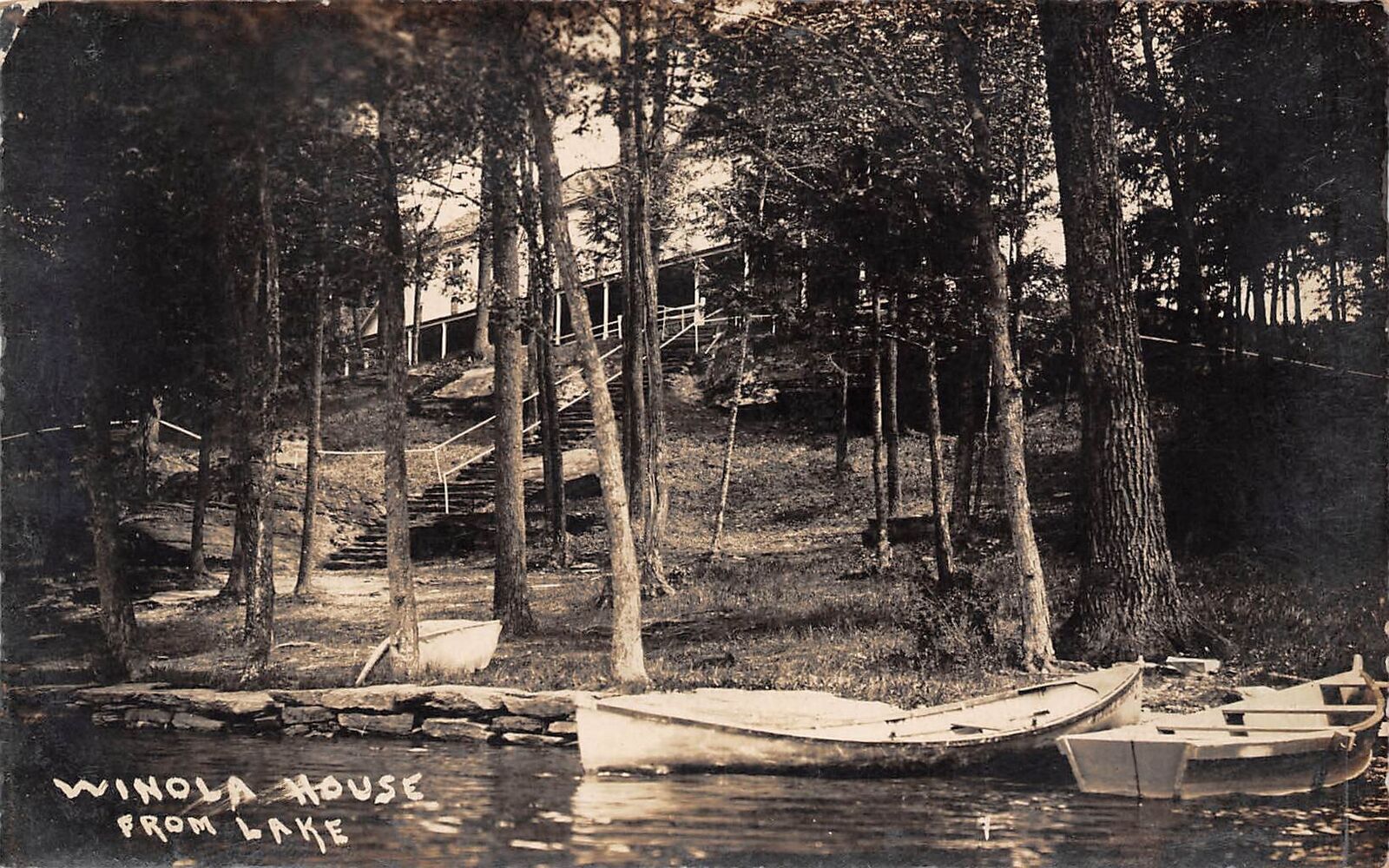 Lake Winola Pennsylvania Winola House, From Lake, Real Photo PC U8259 ...