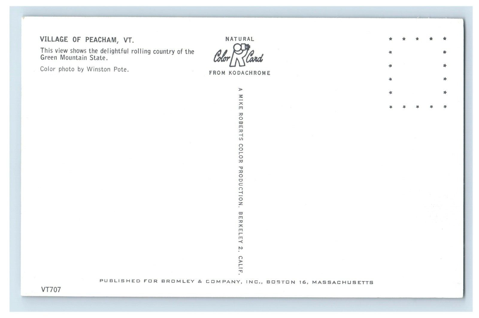 Vintage Village Of Peacham VT Postcard P203E | United States - Vermont ...