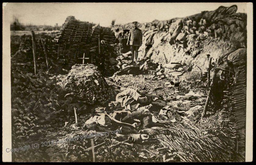Germany WWI Battlefield Trenches Dead Soldiers RPPC 65392 | Europe ...