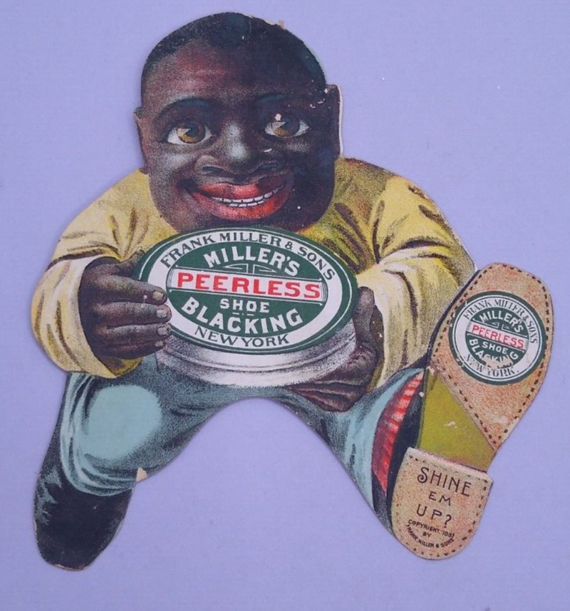 1800s African American Frank Miller Peerless Shoe Die Cut Victorian ...