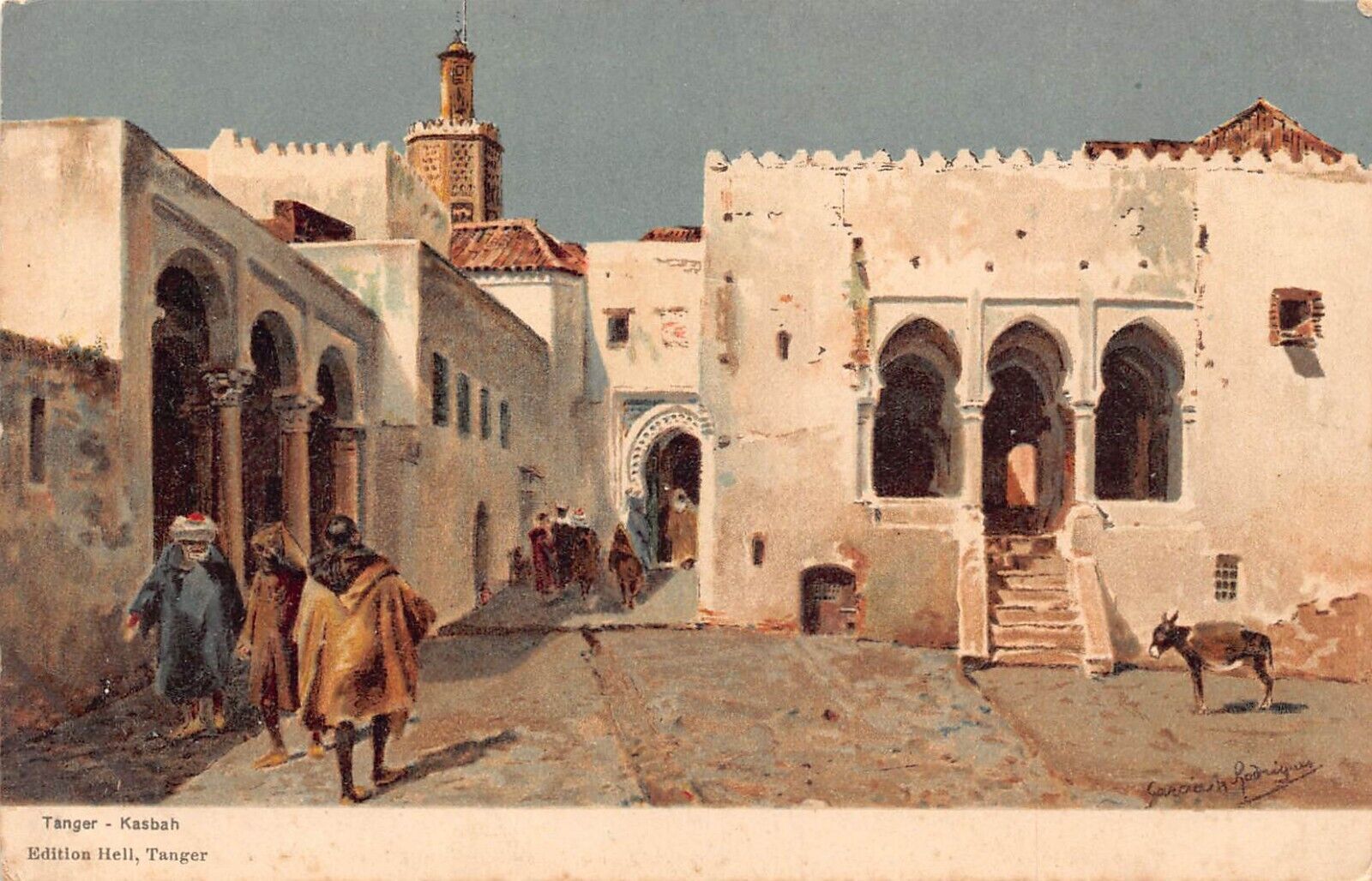 Morocco Tangier Treasury and Court House Kasbah Art vintage postcard ...
