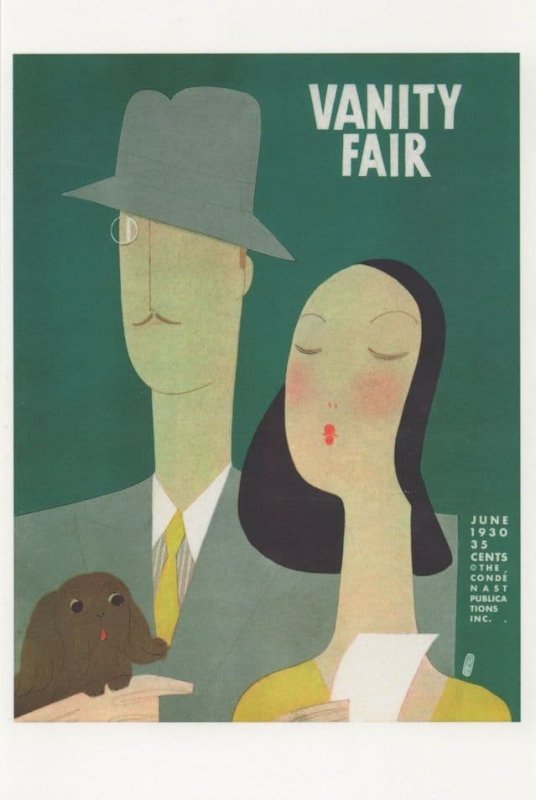 Posh Upper Class Man Dog Old Eyeglass Spectacles Art Deco Painting ...