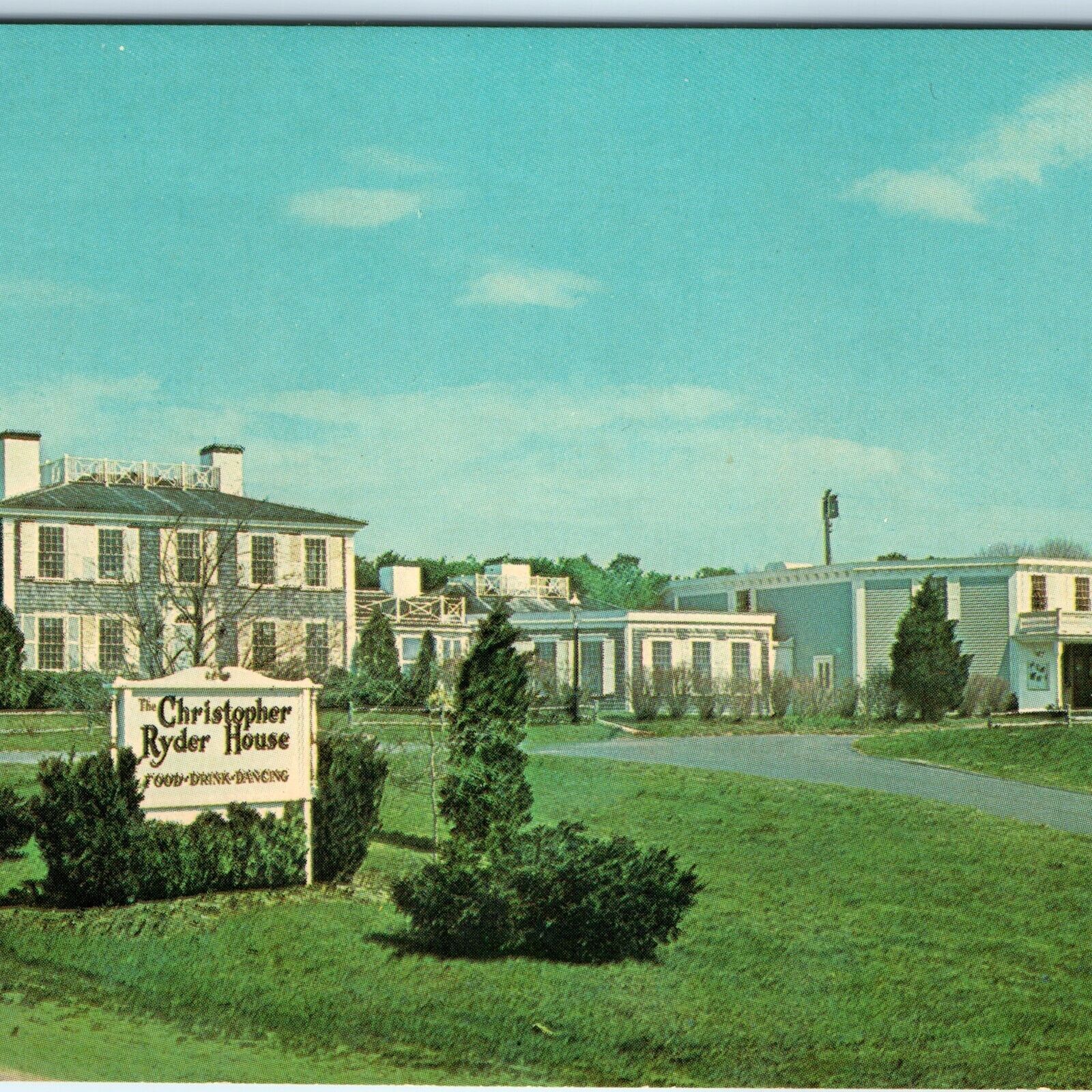 c1960s Chathamport, MA Christopher Ryder House Sign Route 28 Opera ...