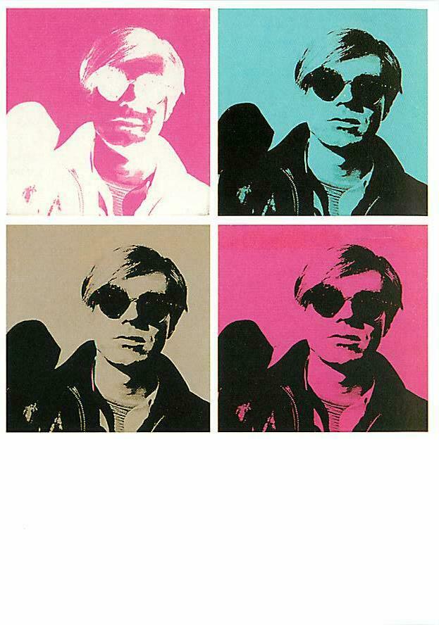 Postcard of Andy Warhol Pre-Original Serialgraph Art by Nat Finkelstein ...