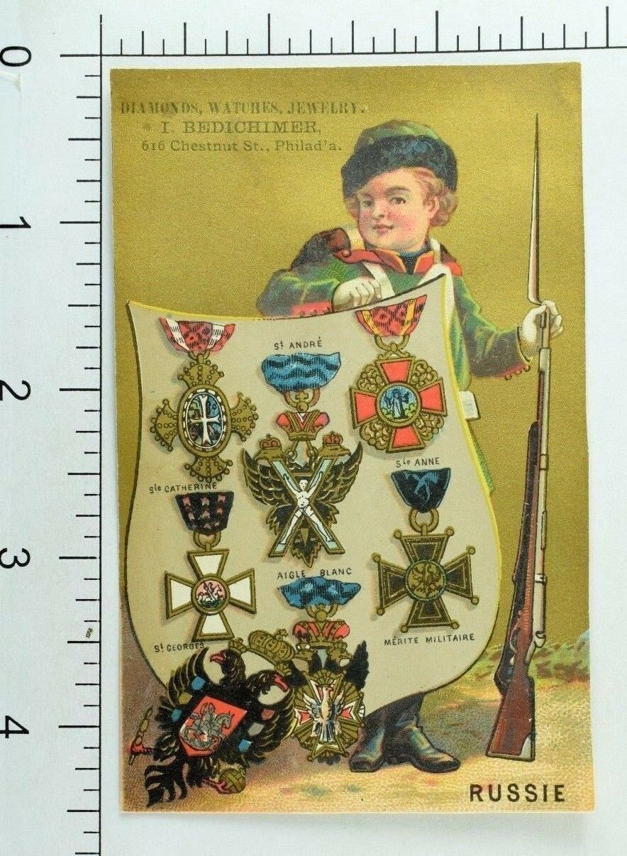 1870's-80's I. Bedichimer Jewelry Watches Russian Soldier Military ...
