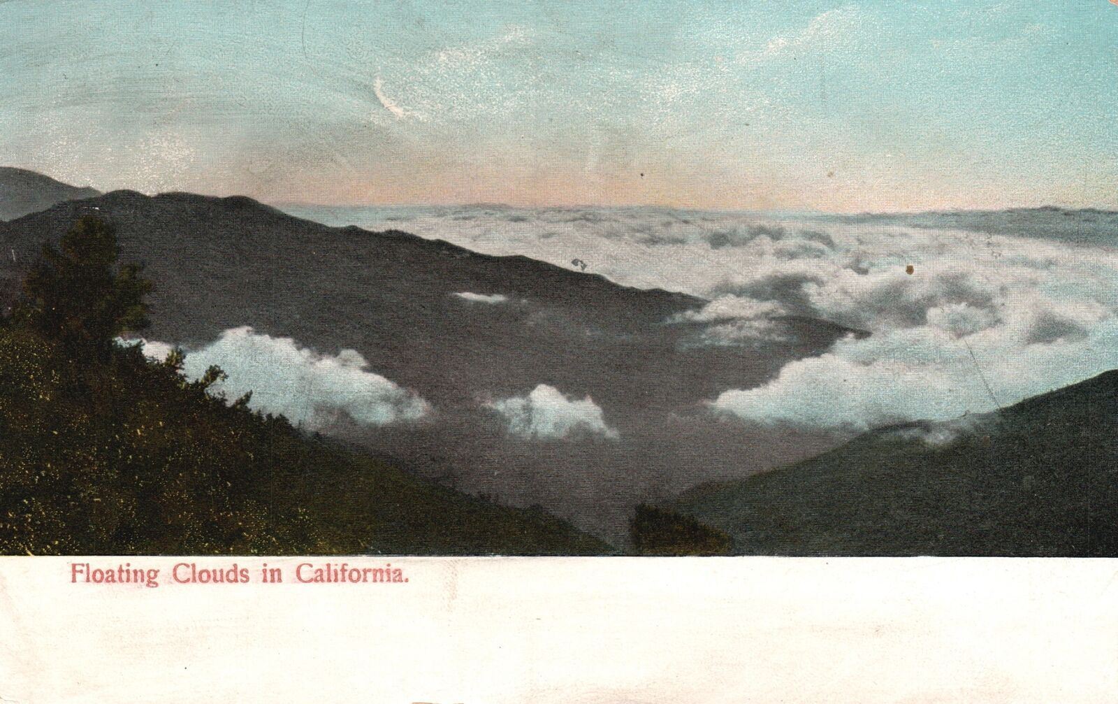 Vintage Postcard 1908 Floating Clouds Beautiful View California M ...