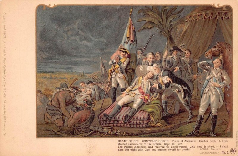 Death of General Montcalm-Gozon ST. Louis World's Fair Expo Postcard ...