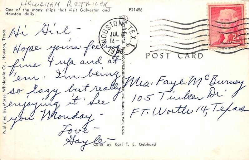 SS Hawaiian Retailer July ,1958 Matson Lines Ship | Topics - Other ...