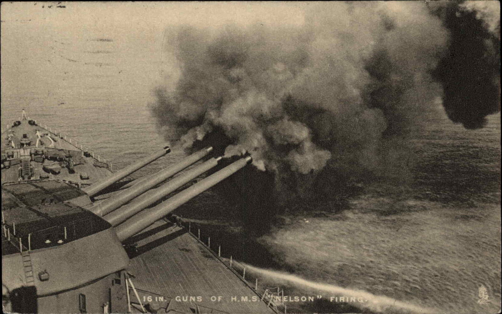 TUCK BRITISH NAVY WWI "Our Navy" HMS Nelson Battleship Cruiser Guns ...