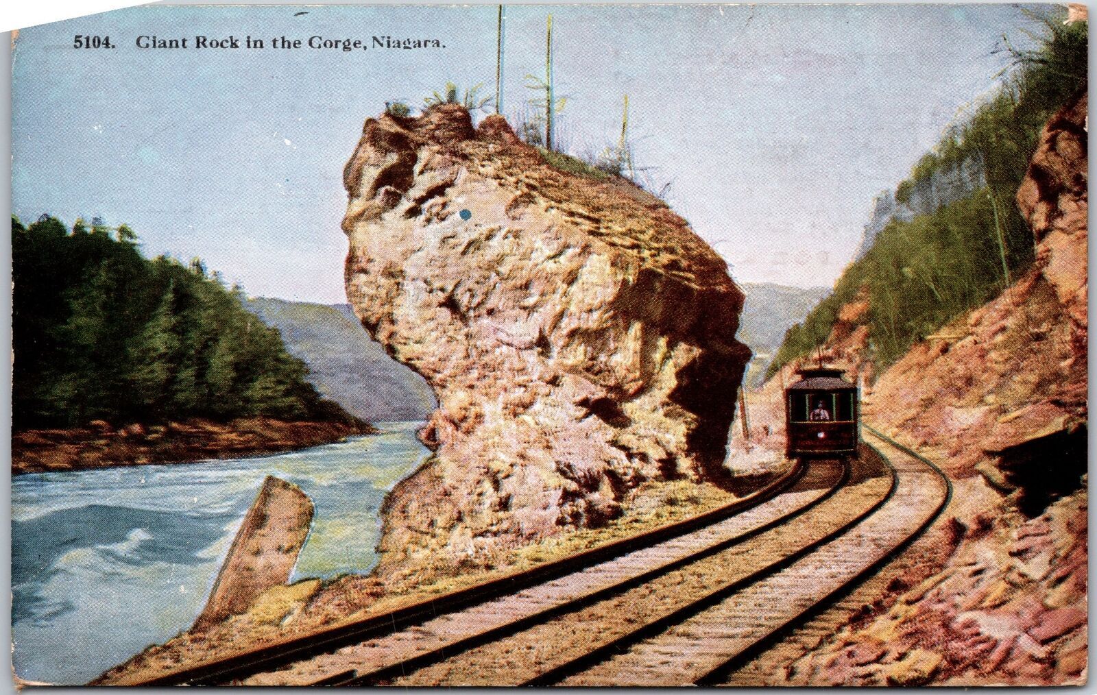 Niagara NY-New York, Giant Rock in The Gorge, Rock Formation, Railroad ...