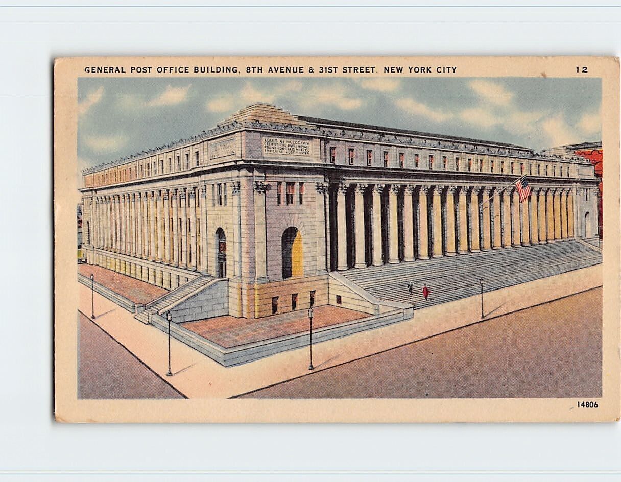 Postcard General Post Office Building, New York City, New York | United ...
