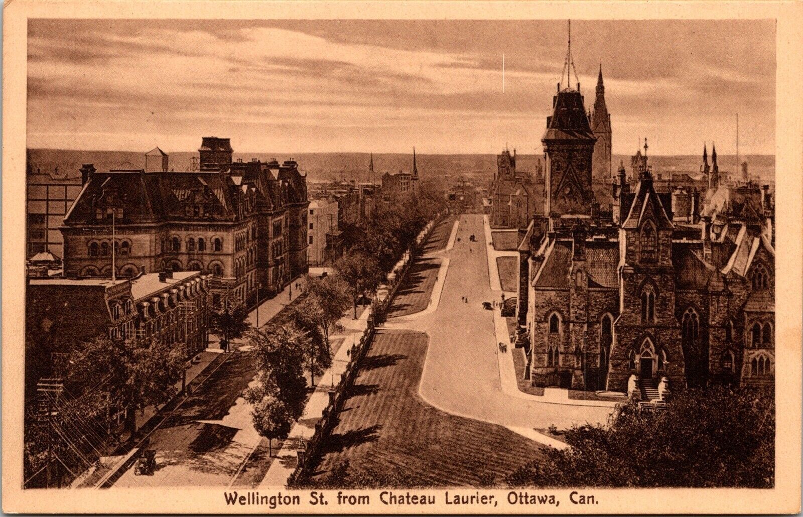 Wellington Main Street View Chateau Laurier Ottawa Canada Postcard WOB ...