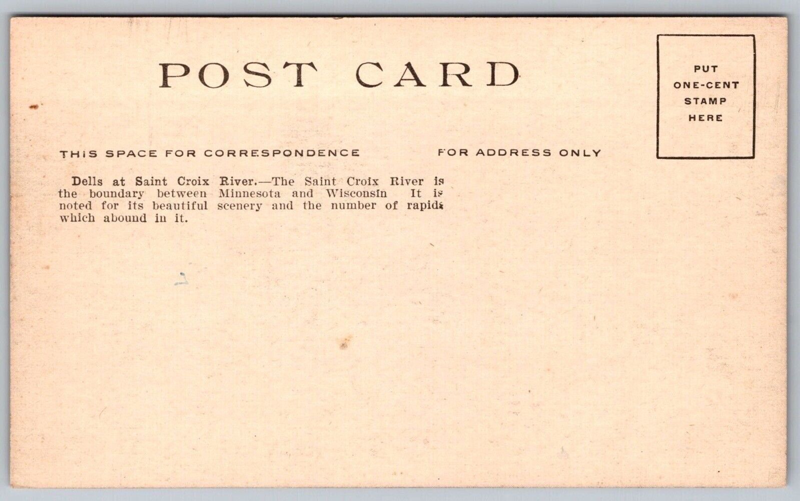 Minnesota Wisconsin St Croix River Dells Scenic Landmark DB UNP ...