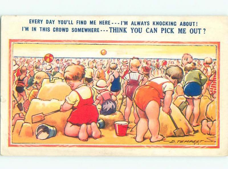 Bamforth Comic KIDS AT THE BEACH AC1255 | Topics - Cartoons & Comics ...