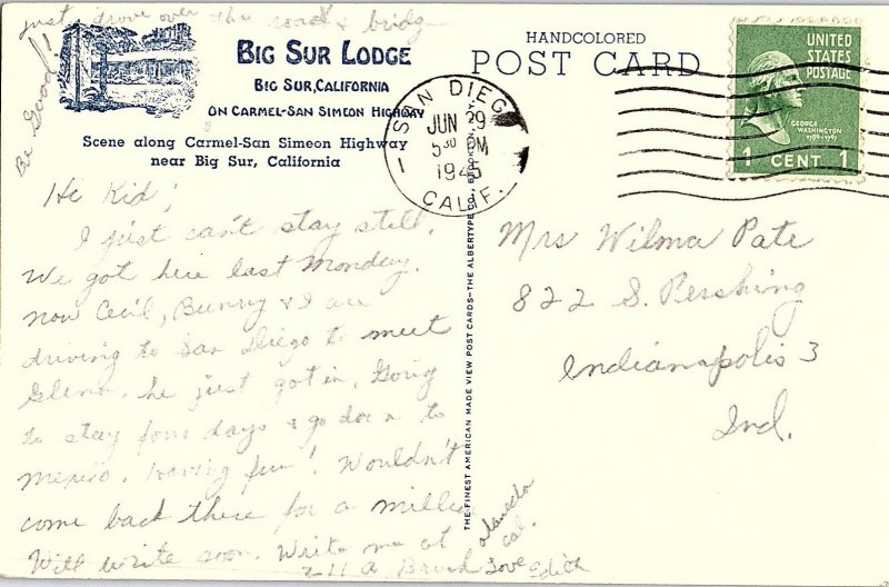 Postcard BRIDGE SCENE Big Sur California CA AI1139 | United States ...