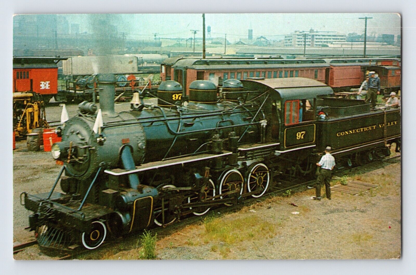 Postcard Railroad Train Valley Essex CT Steam Engine 1960s Unposted ...
